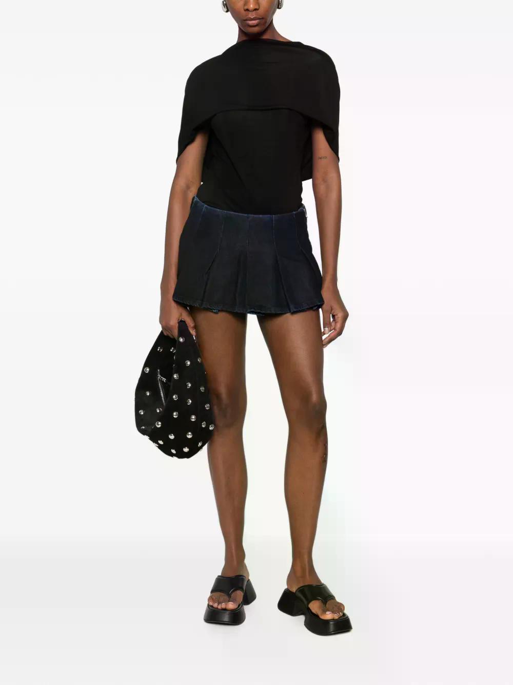 DIESEL® Pleated Denim Shorts