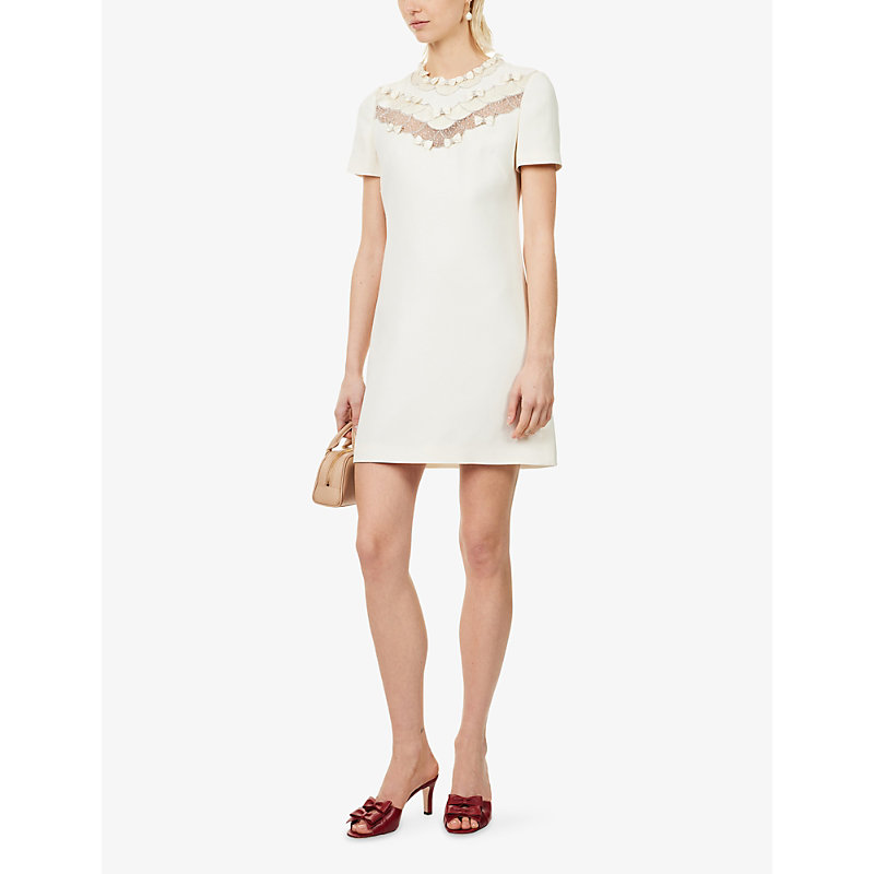 VALENTINO Embellished Bow Mini Dress