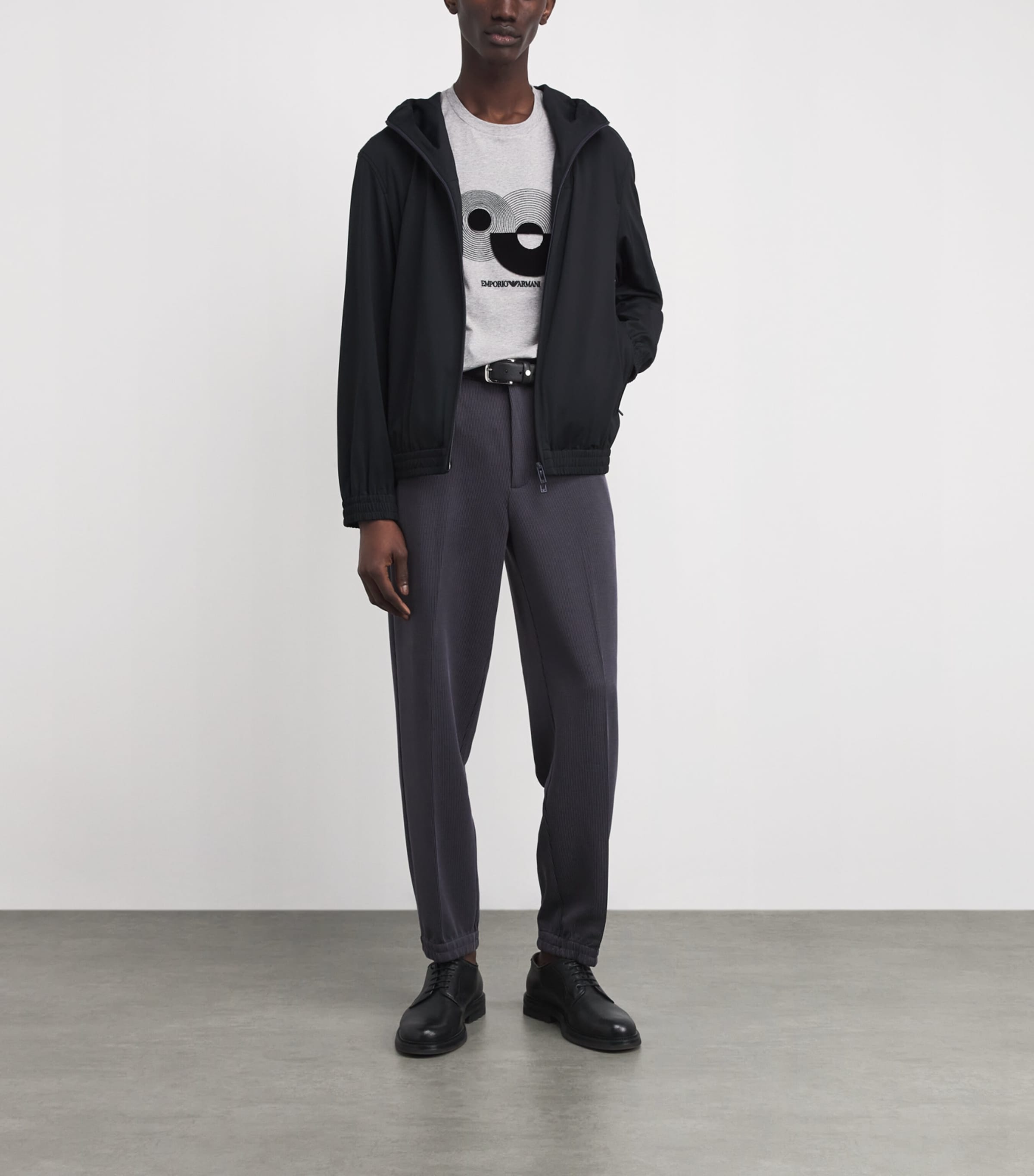 EMPORIO ARMANI Technical Jersey Hooded Jacket