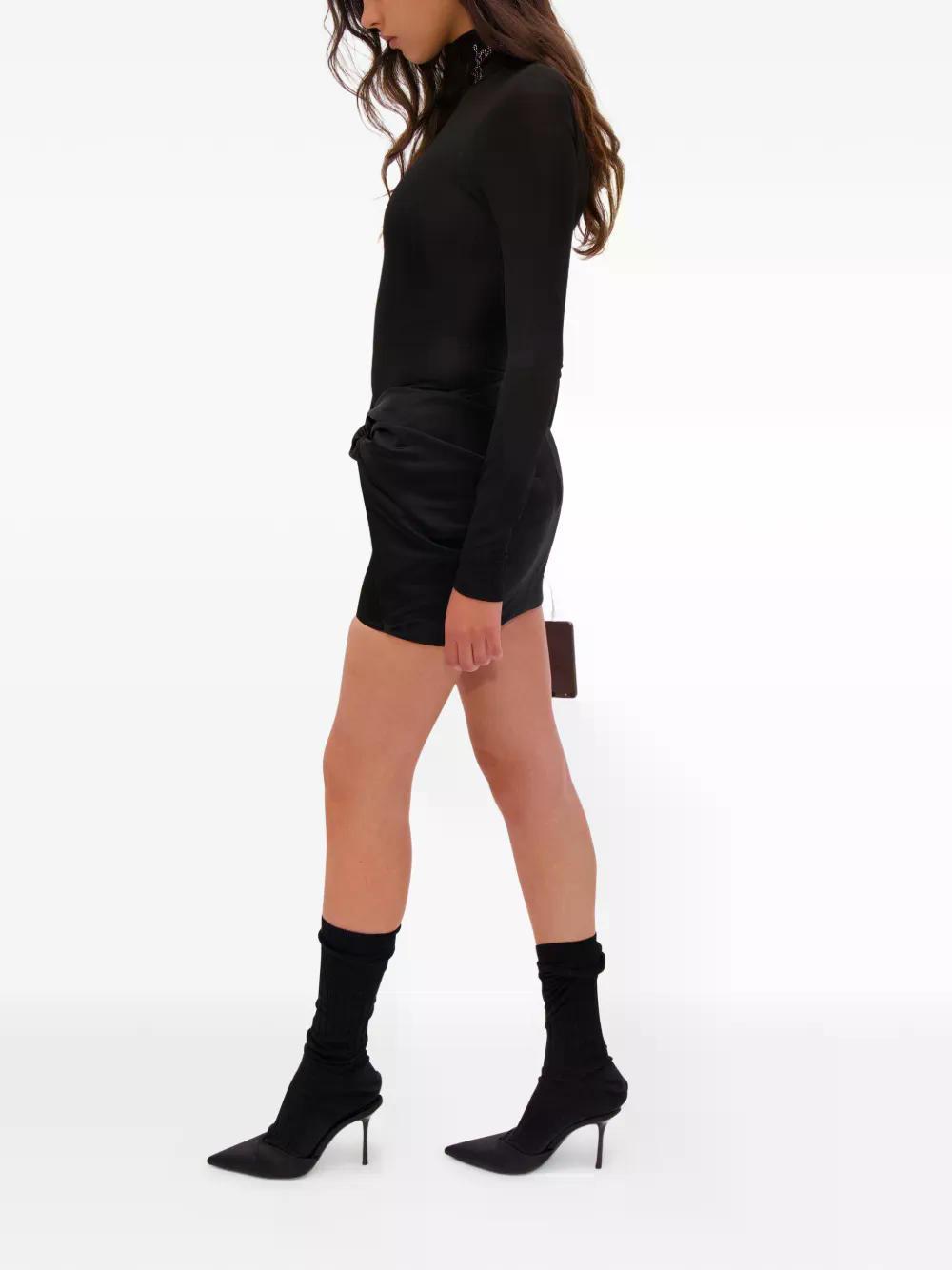 AREA Wrapped Mini Skirt