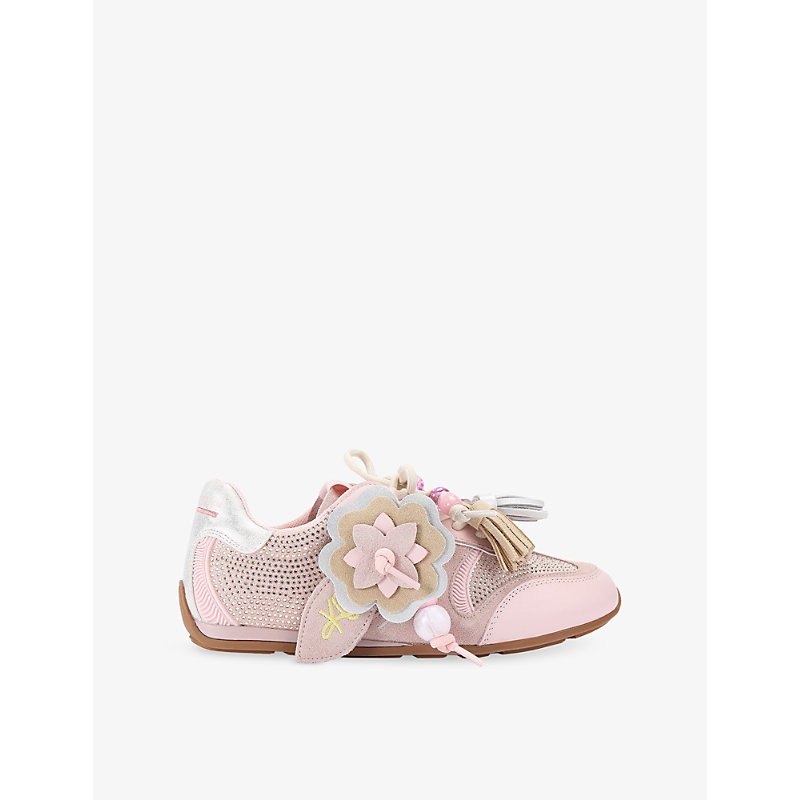 Kurt Geiger Lennon Suede Trainers - Pink Comb | Editorialist