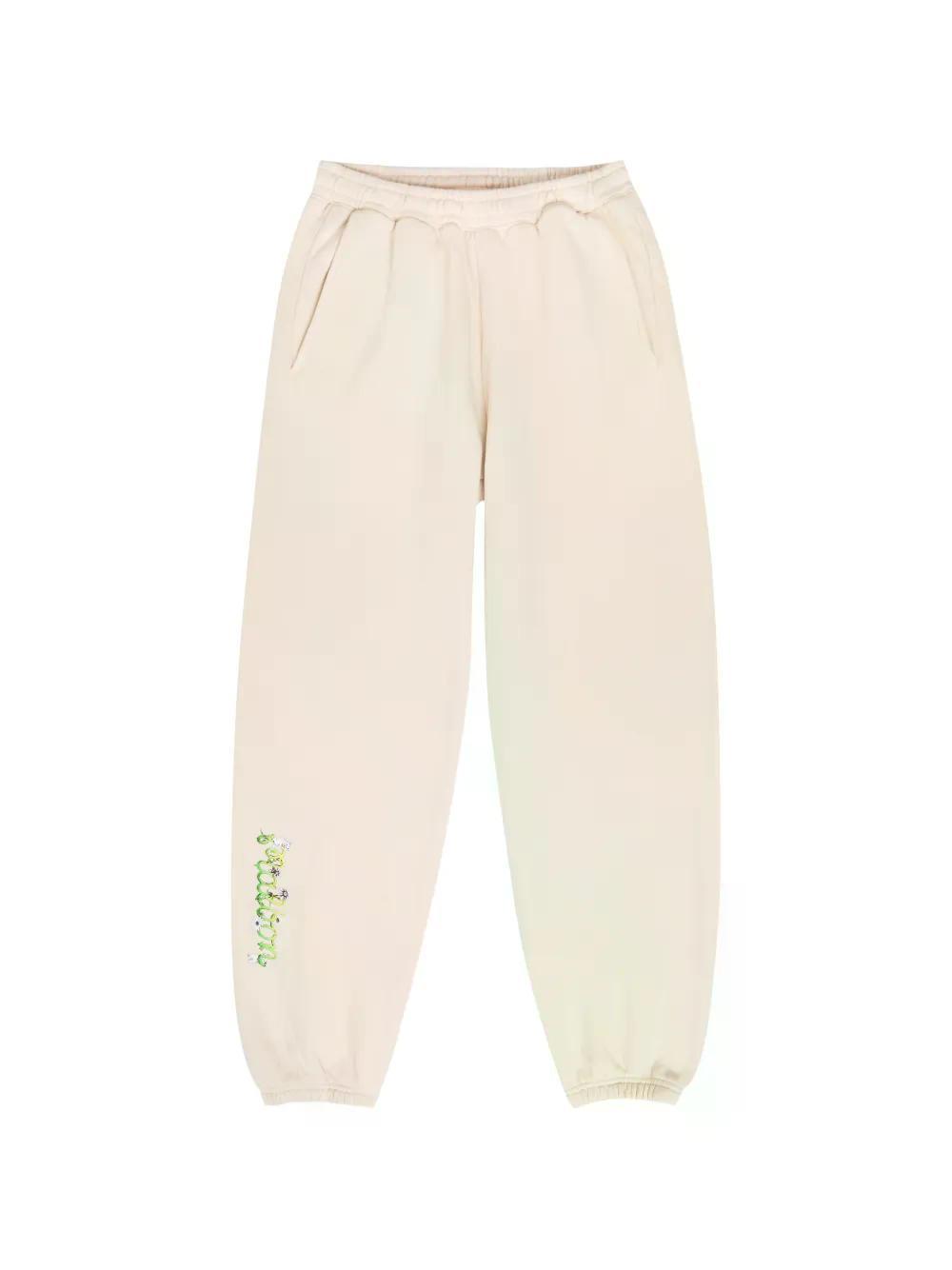 Malbon Logo-Embroidery Track Pants - Neutrals | Editorialist