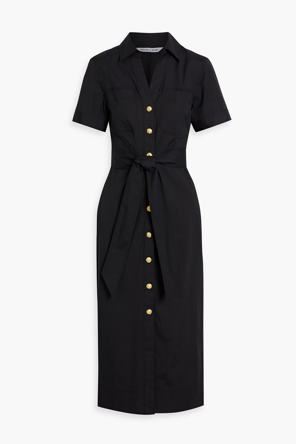 kate linen midi shirt dress Kate Middleton Long-sleeved Print Midi Shirt Dress – Mislish main image 1