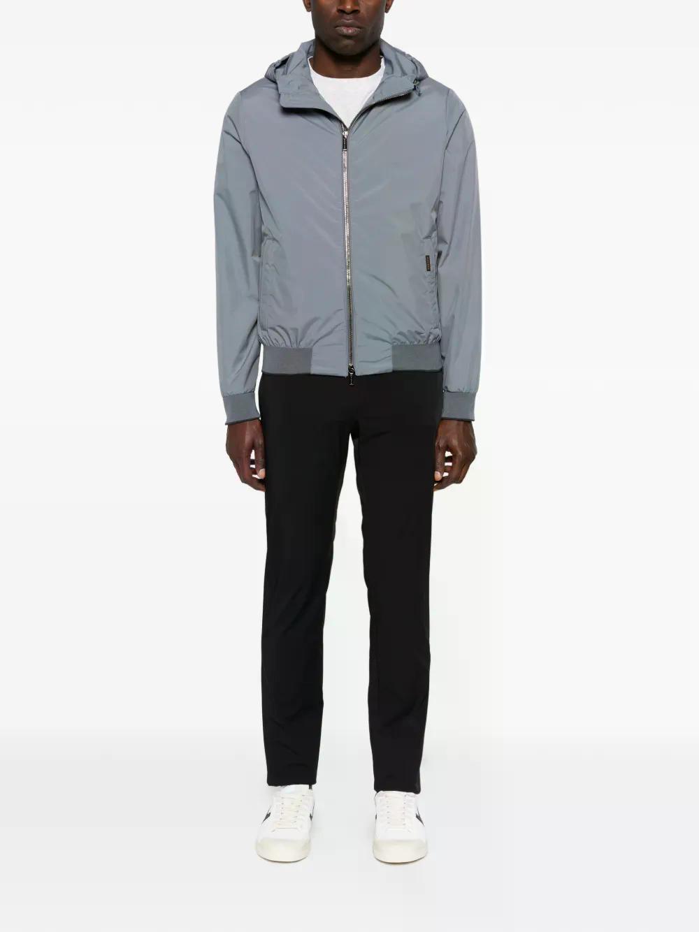 MOORER Zip Fastening Hooded Jacket