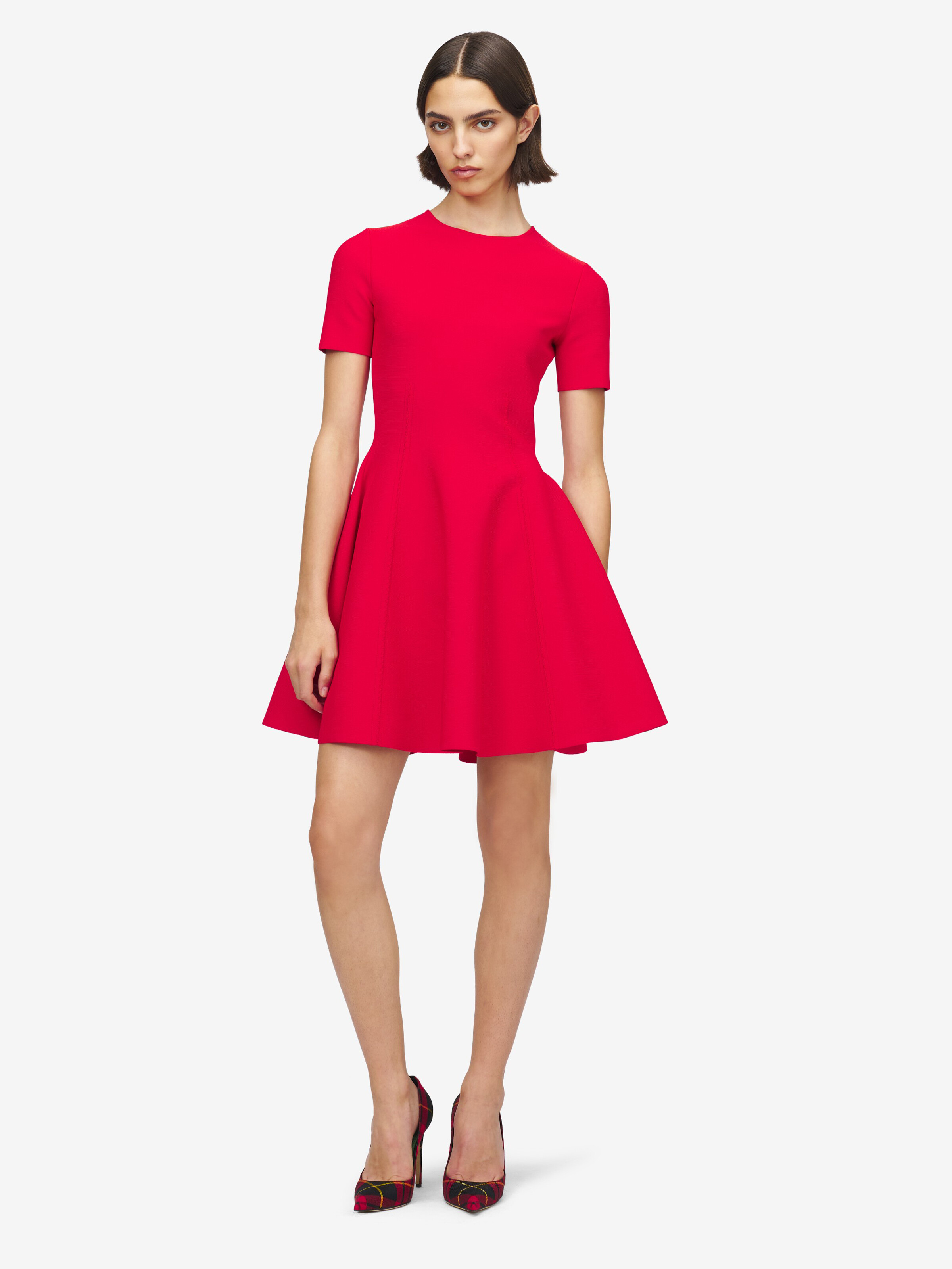 ALEXANDER MCQUEEN Fit and Flare Mini Dress