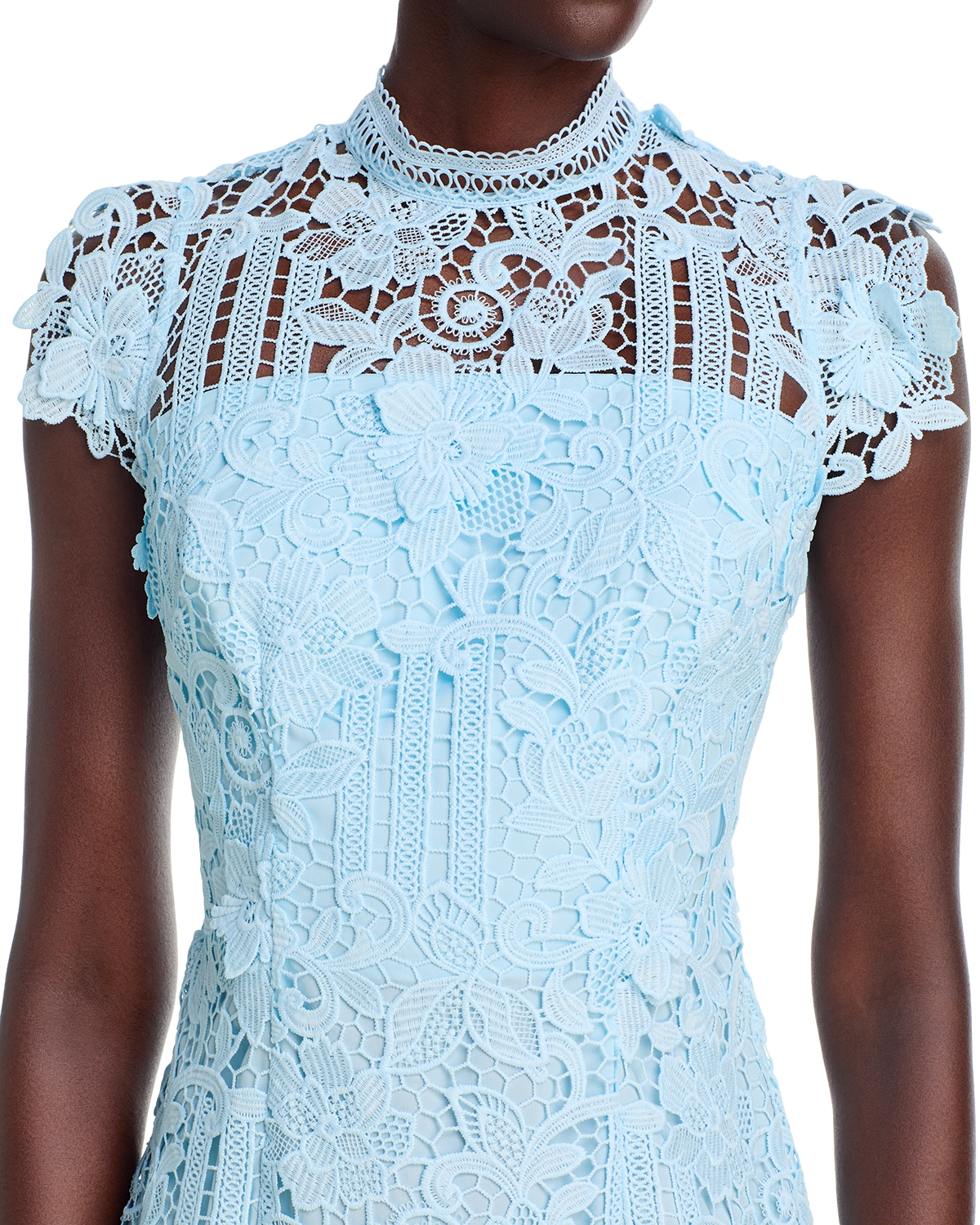 Eliza J Mock Neck Sheath Dress - Blue