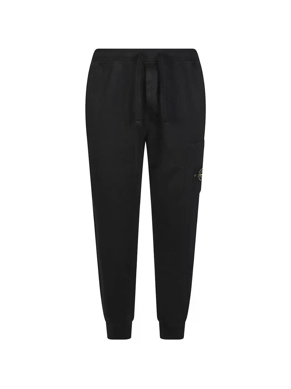 Stone Island Logo-Detail Trousers - Black | Editorialist
