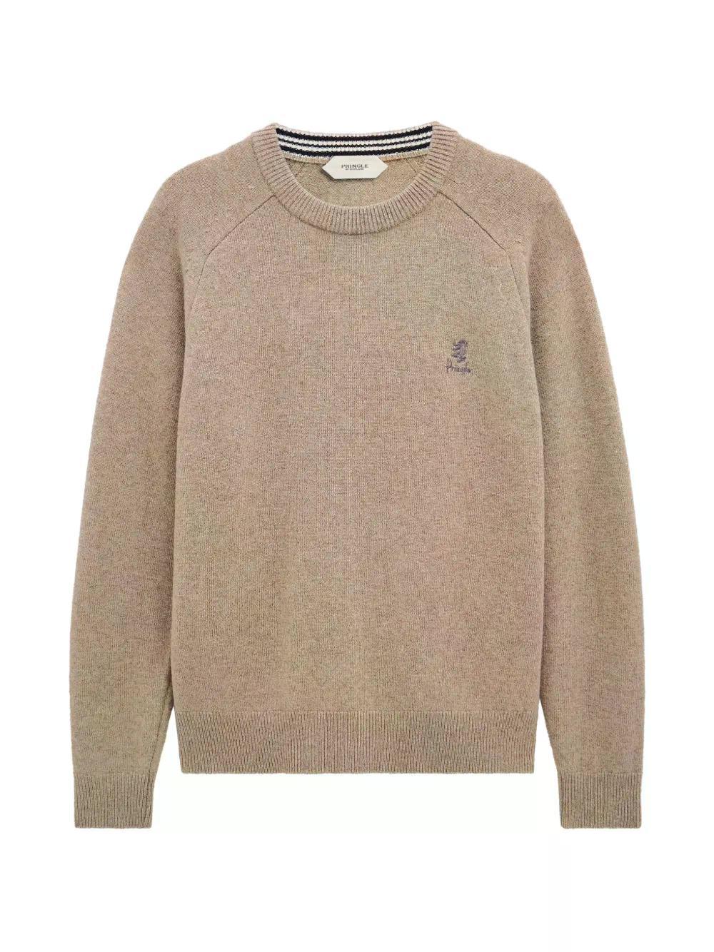Pringle Of Scotland Crew-Neck Logo Sweater - Neutrals | Editorialist