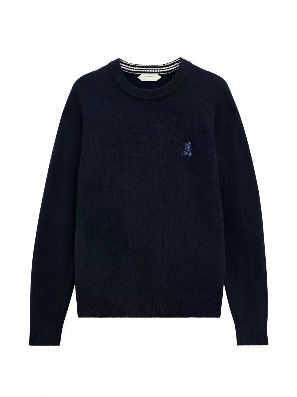 Pringle Of Scotland Crew-Neck Logo Sweater - Blue | Editorialist