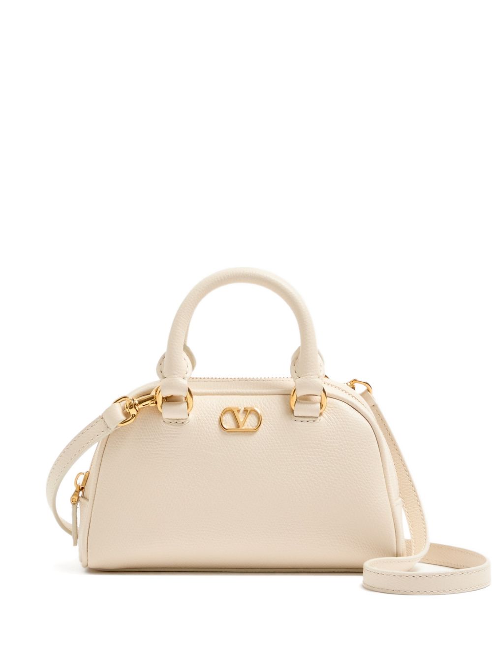 Valentino Garavani V Logo Signature Leather Mini Bag In Ivory - 2% Off ...
