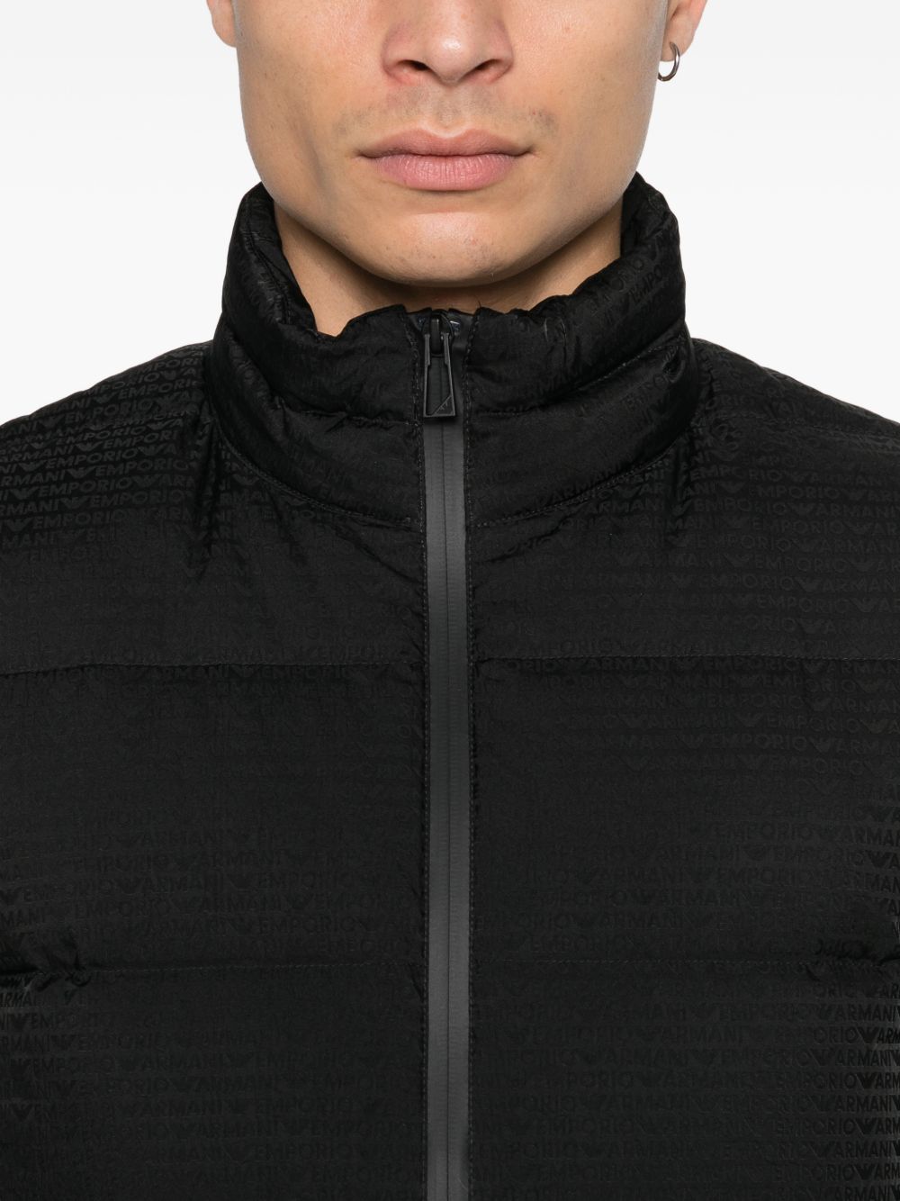Emporio Armani Nylon Down Jacket - Black | Editorialist