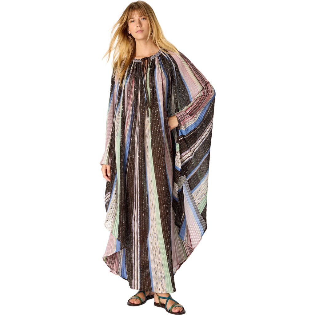 MISSONI Missoni Long Cape-Effect Caftan in Viscose Lamé Blend