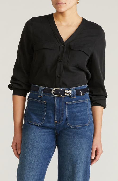 UNIVERSAL STANDARD V-Neck Button-Up Shirt
