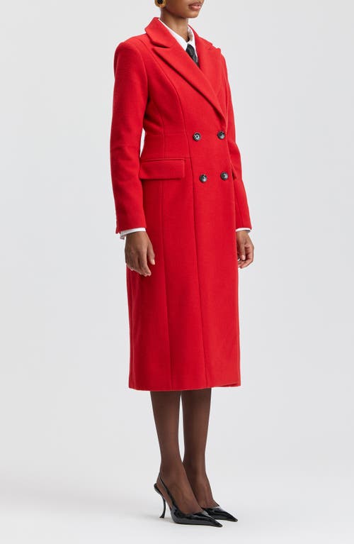 AVEC LES FILLES sculpted maxi topcoat
