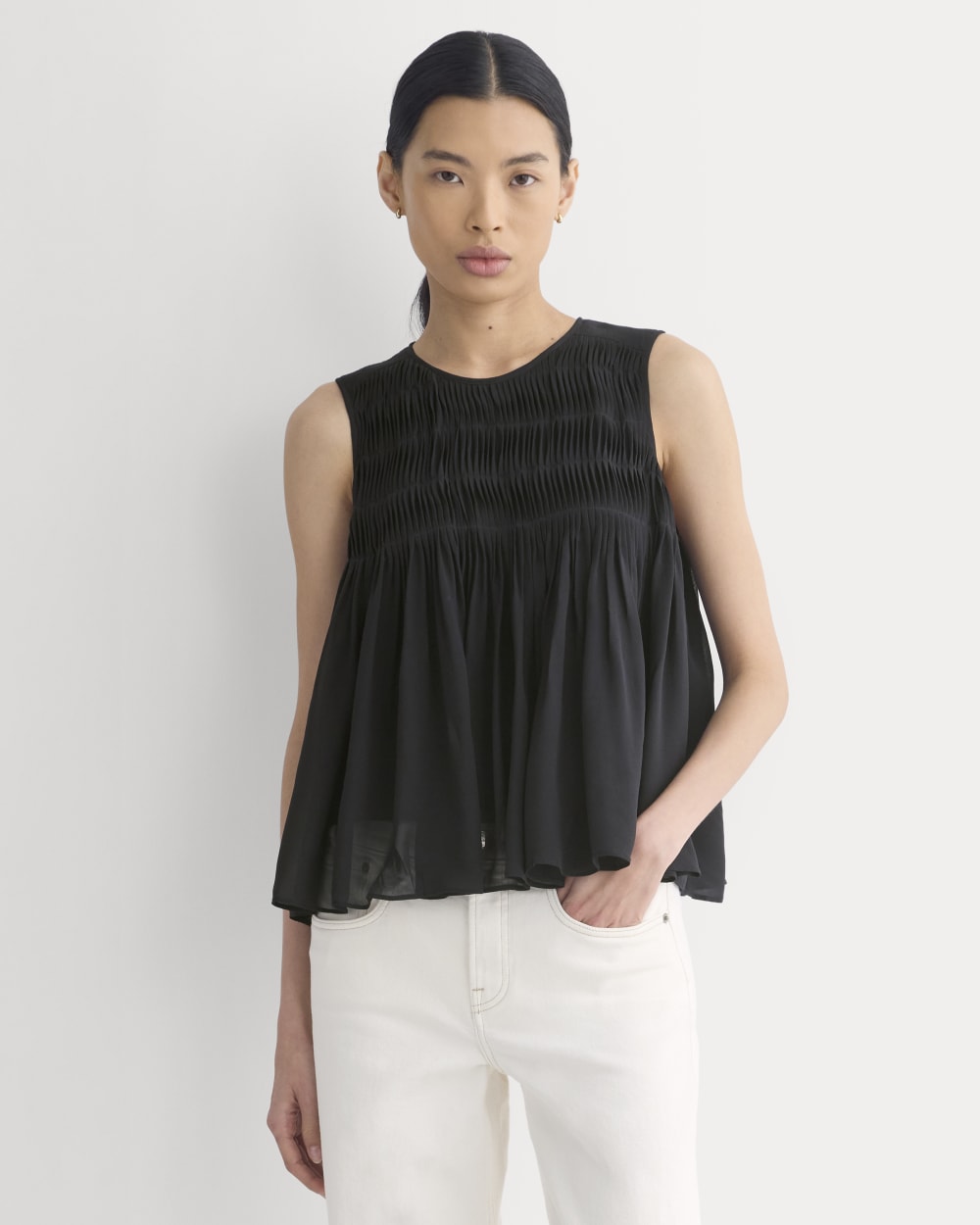 EVERLANE EVERLANE Twisted Pleat Tank Top