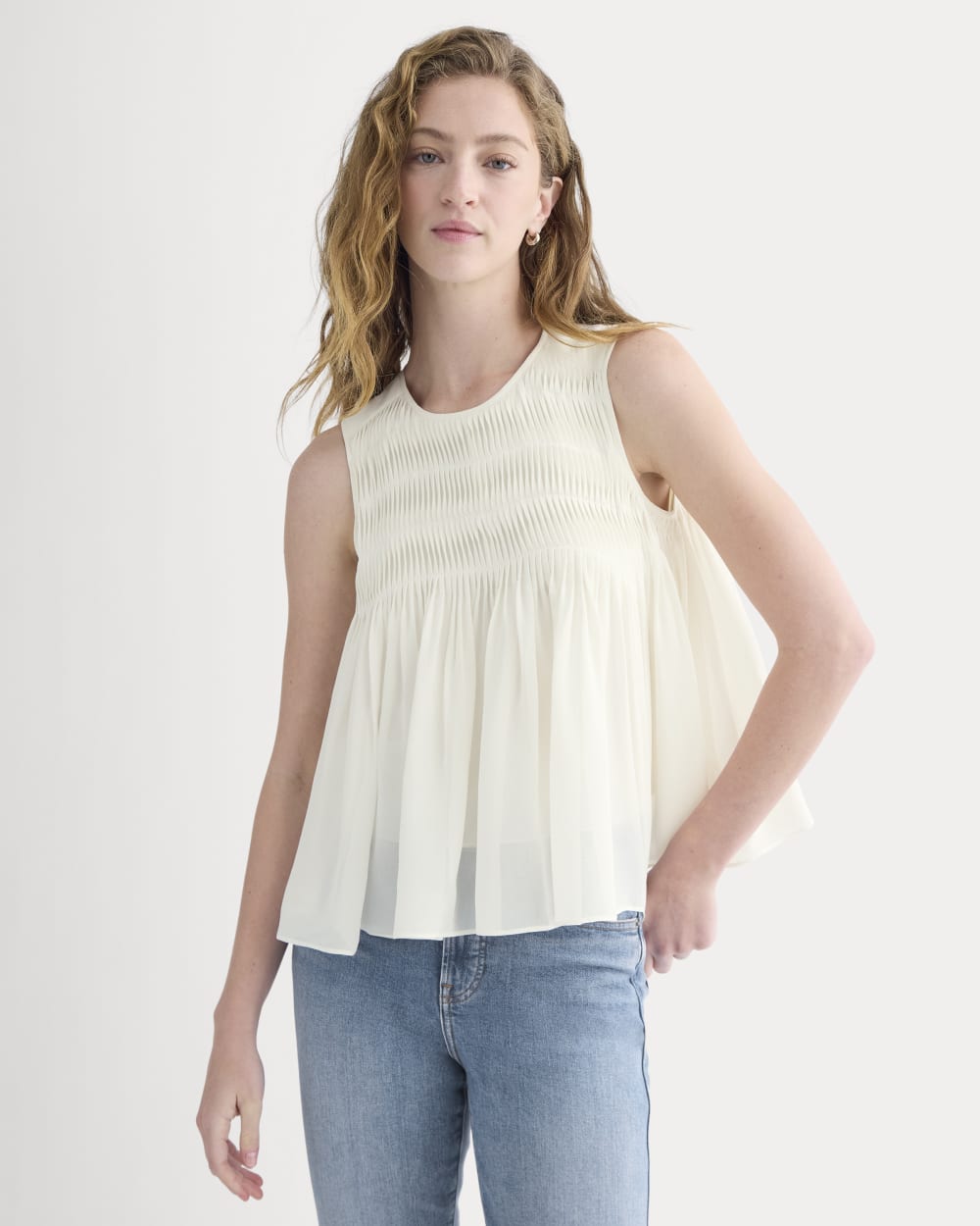 EVERLANE EVERLANE Twisted Pleat Tank Top