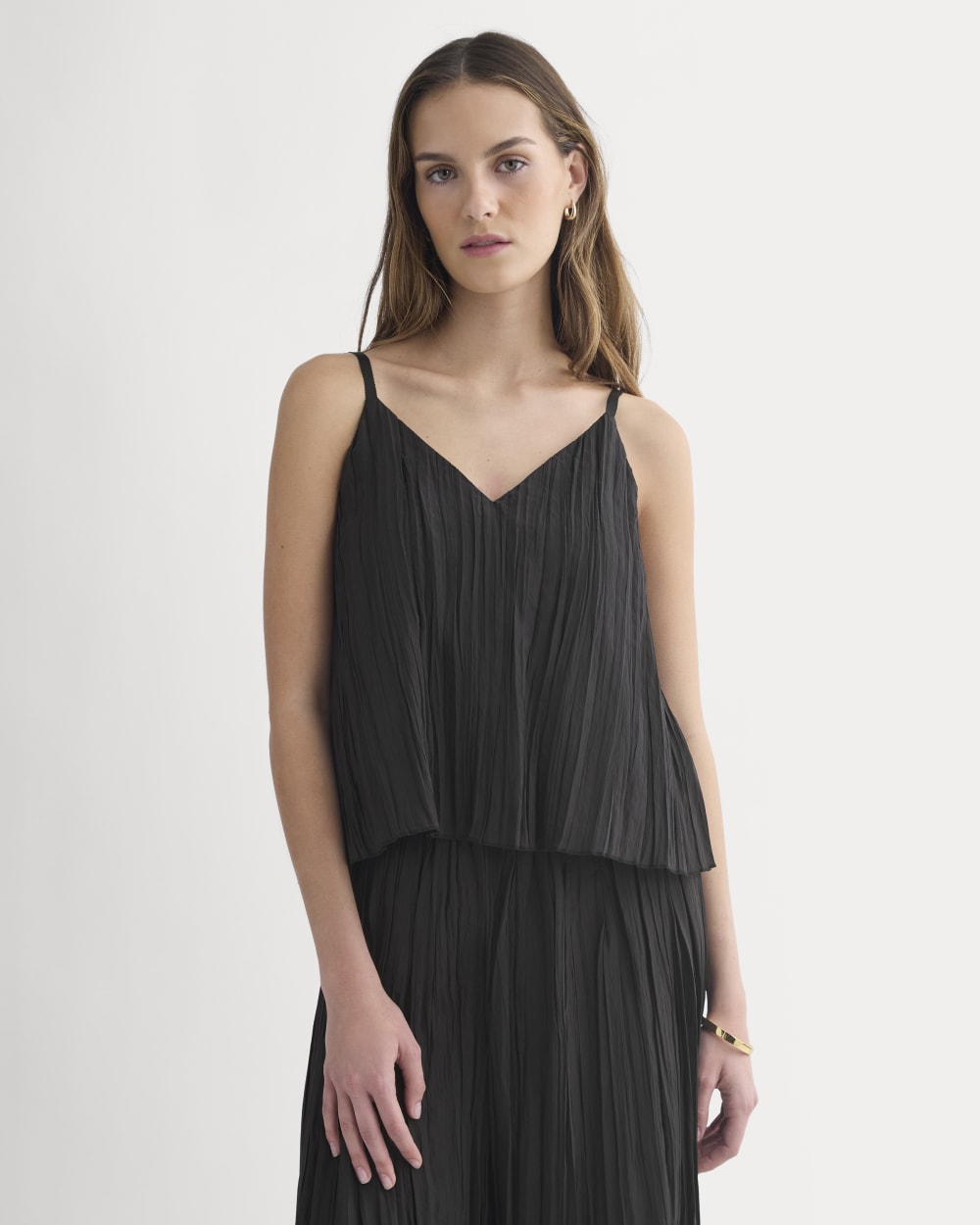 EVERLANE Everlane Crinkle Trapeze Tank Top