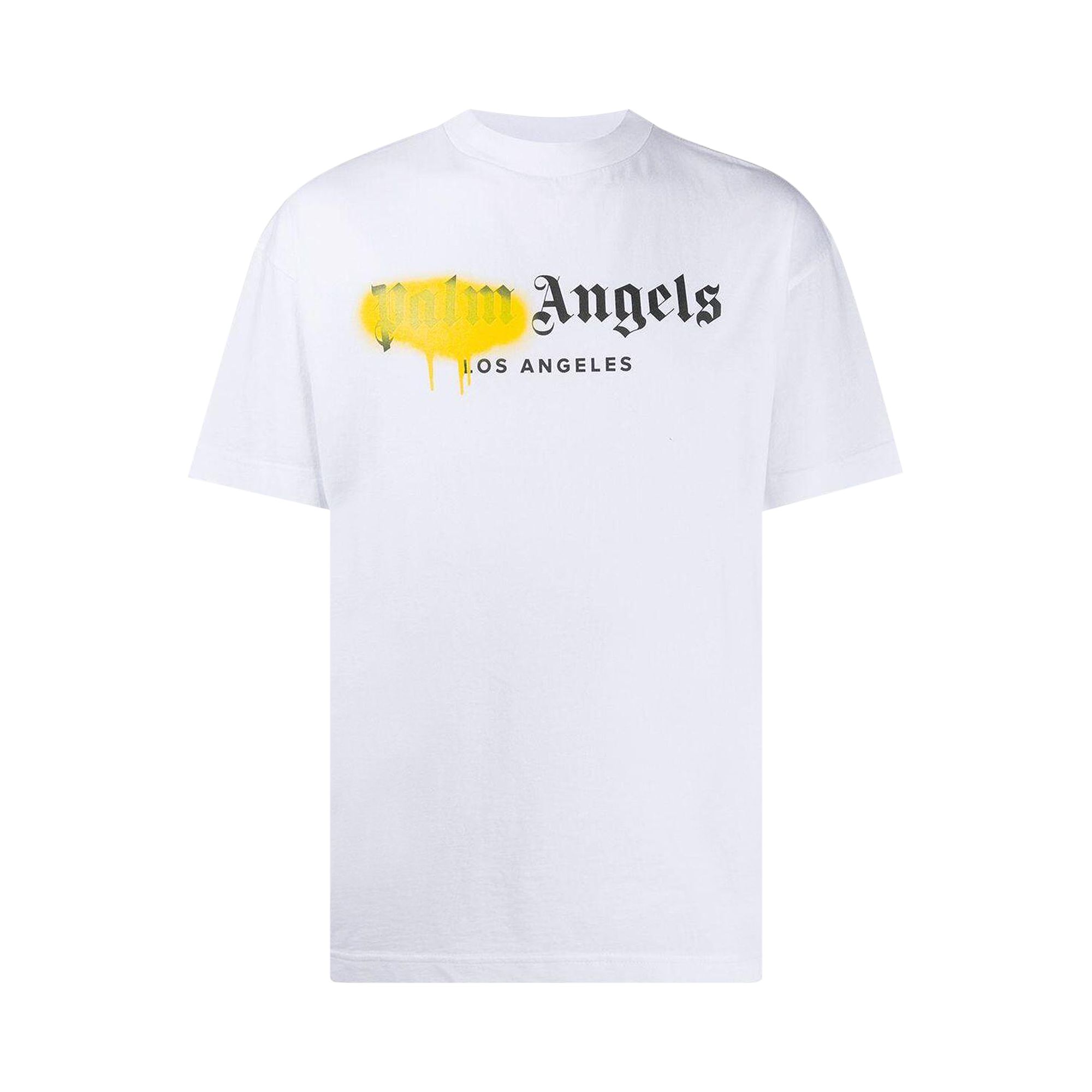 Palm Angels La Spray Logo T-Shirt - White | Editorialist