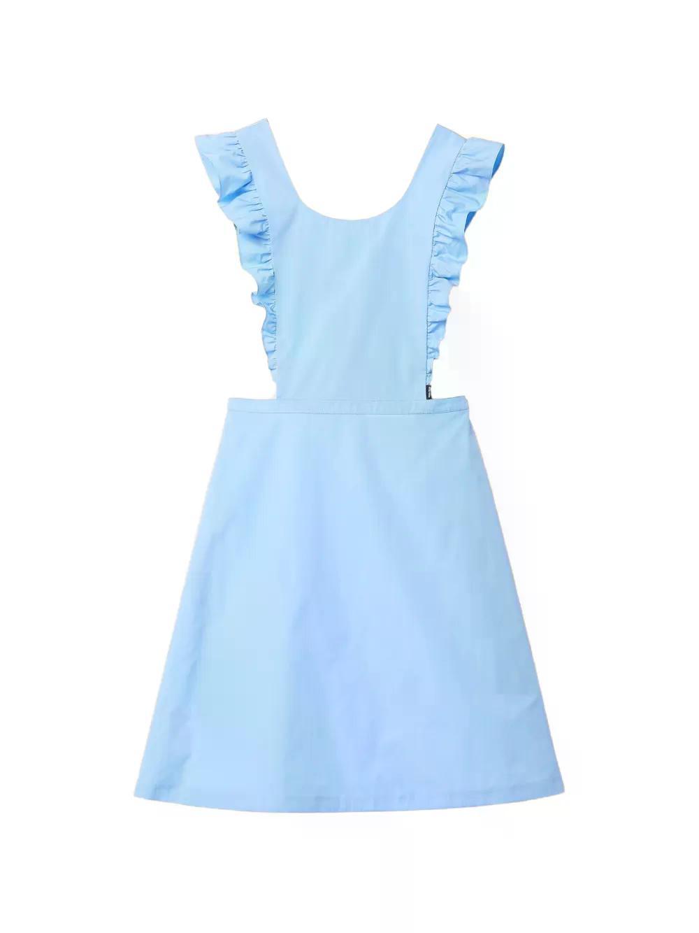 MIU MIU Miu Miu Cotton Poplin Ruffled Apron Dress