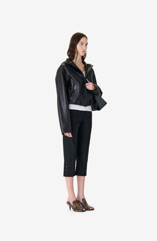 IRO PARIS IRO Tulum Leather Zip-Up Hoodie Jacket