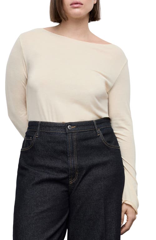 MANGO Slim Fit Boatneck Top