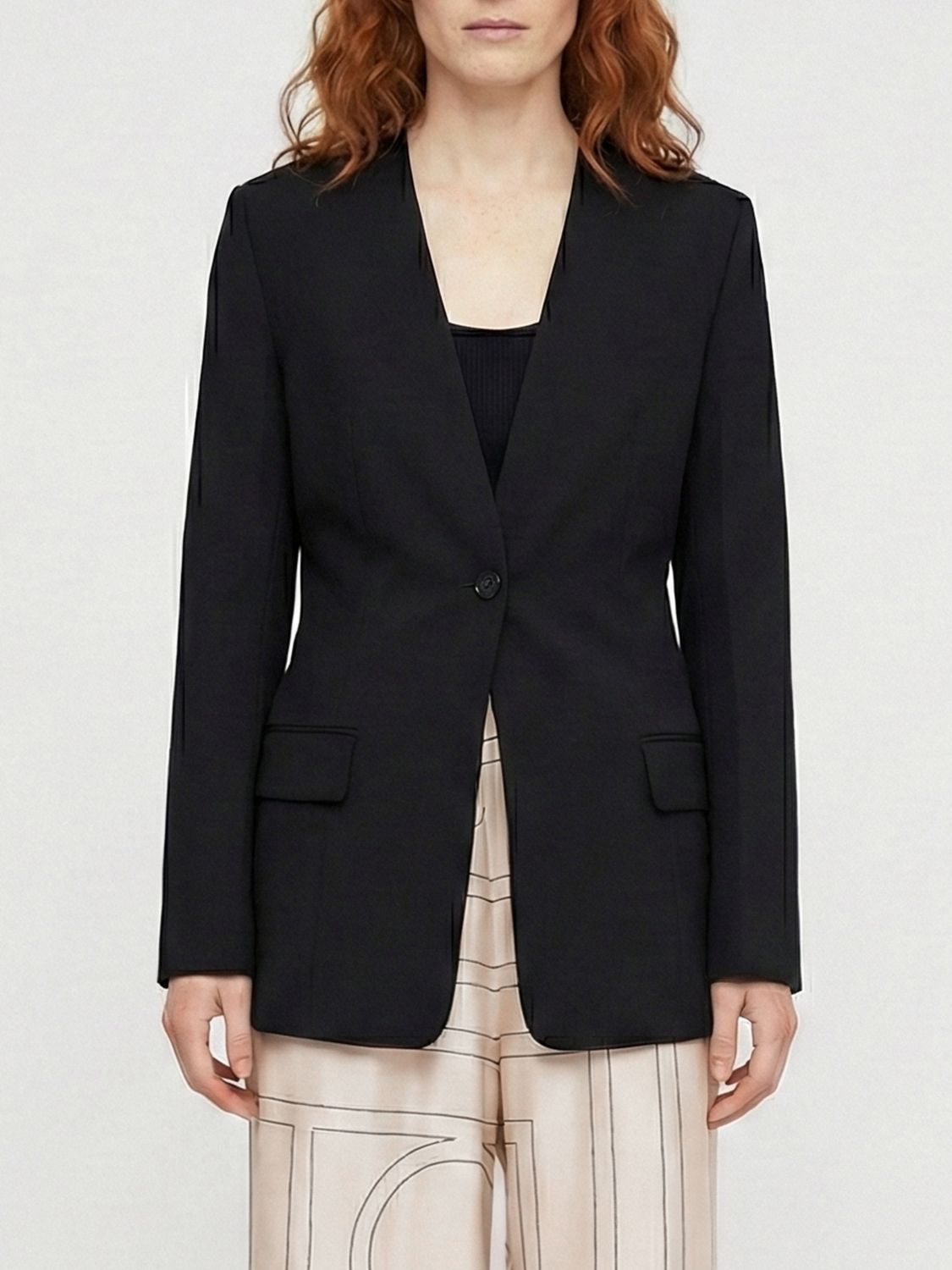 TOTÊME Toteme Single-Breasted Wool Blend Blazer