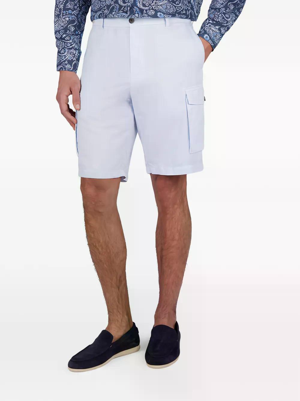 PAUL & SHARK Garment-Dyed Bermuda Cargo Shorts