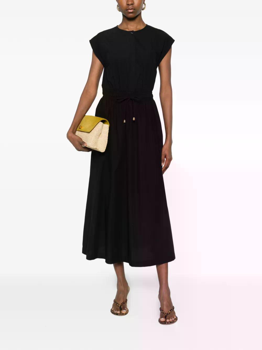 OTTOD'AME Drawstring Sleeveless Midi Dress
