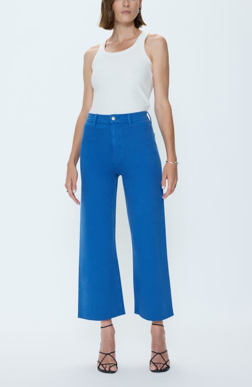 PISTOLA Pistola Penny Crop High Waist Wide Leg Jeans with Raw Hem