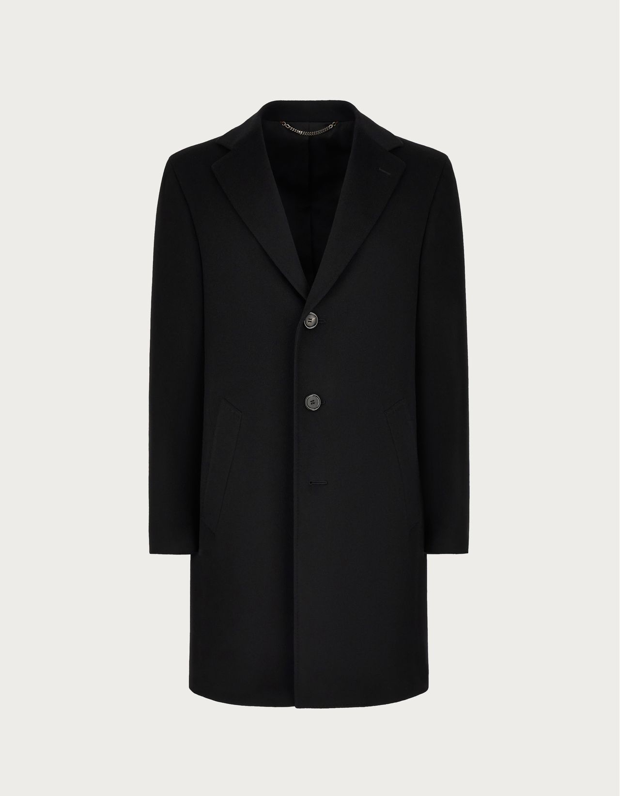 Canali Coat In Wool And Cashmere - Black | Editorialist