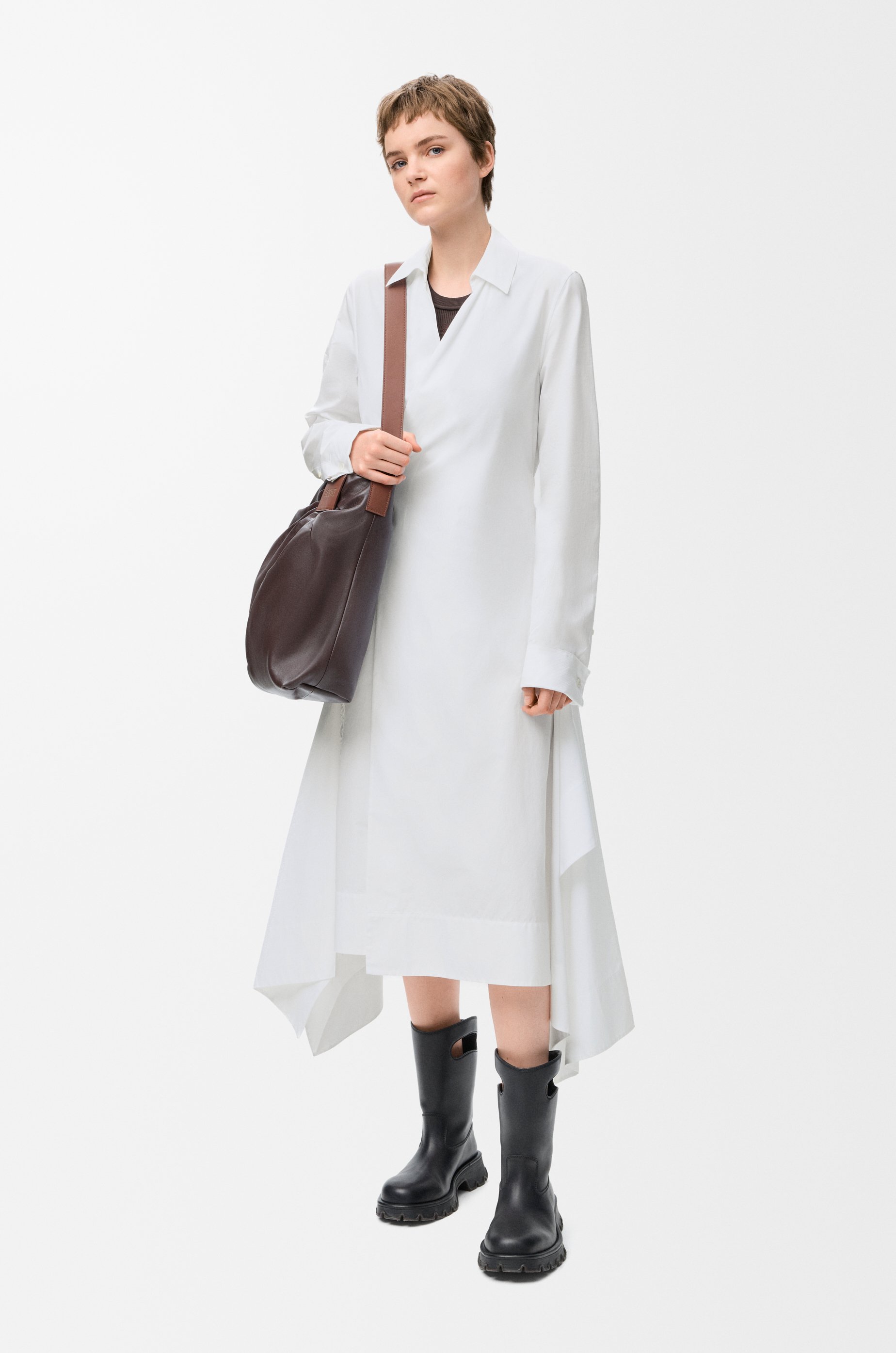 LOEWE Draped Cotton Dress