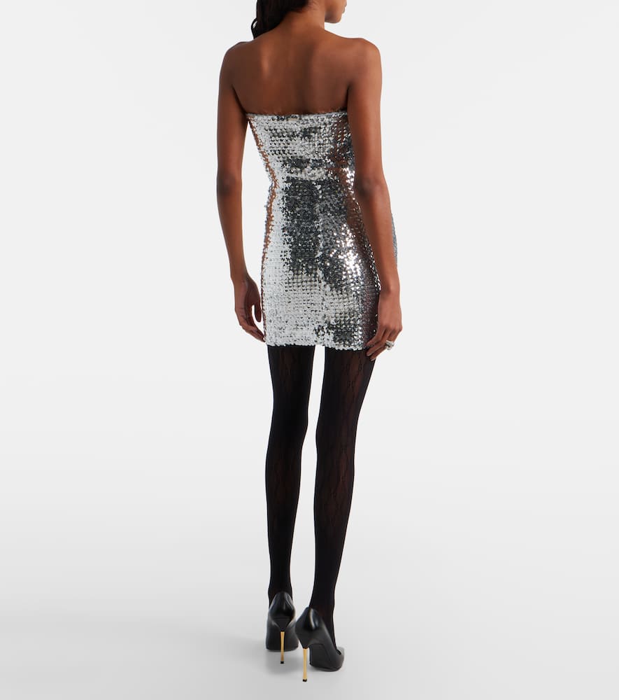 dress the population camilla floral sequin strapless mini dress Dress The Population Camilla Floral Sequin Strapless Minidress - Sky Multi