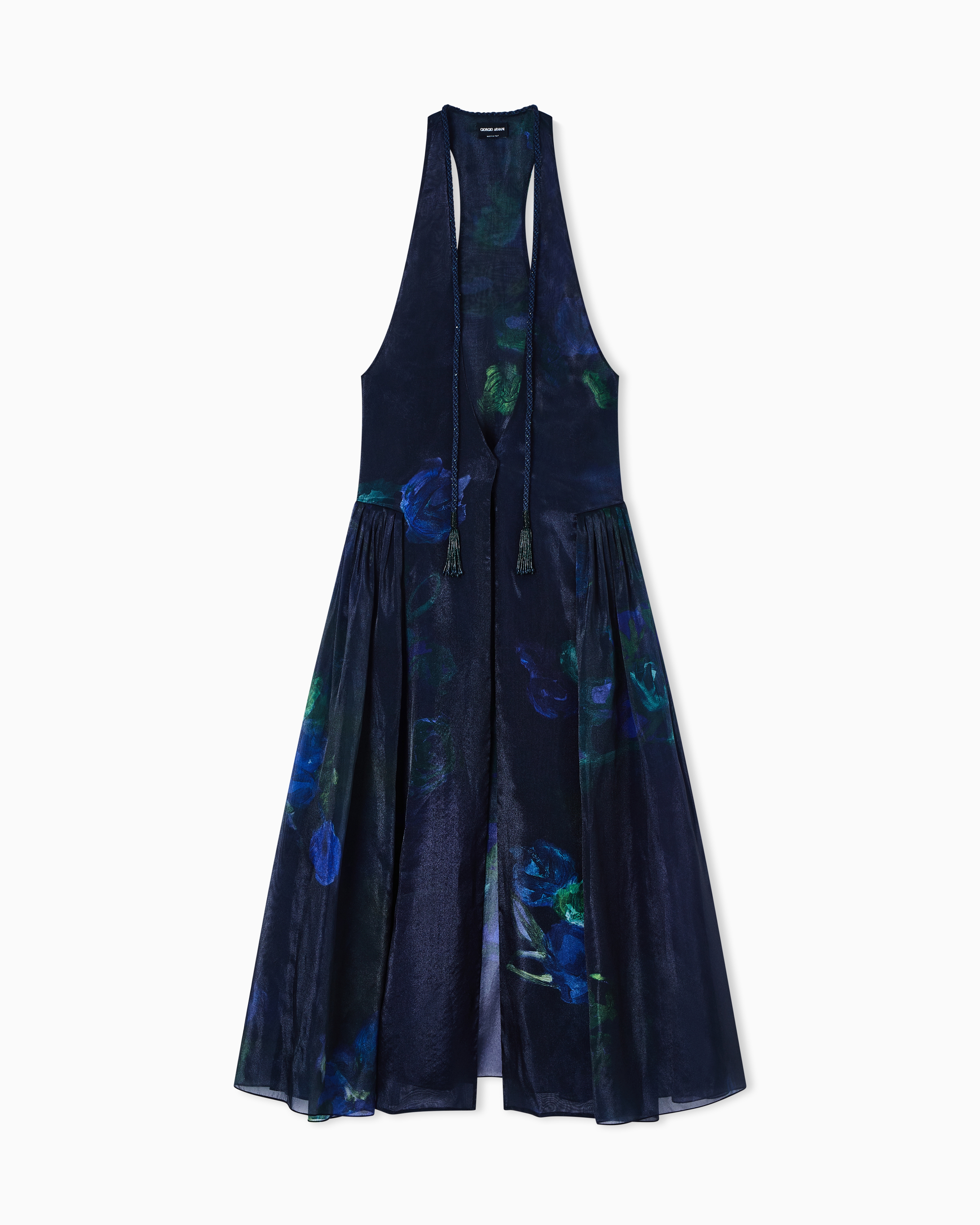 GIORGIO ARMANI Printed Silk-Blend Long Waistcoat