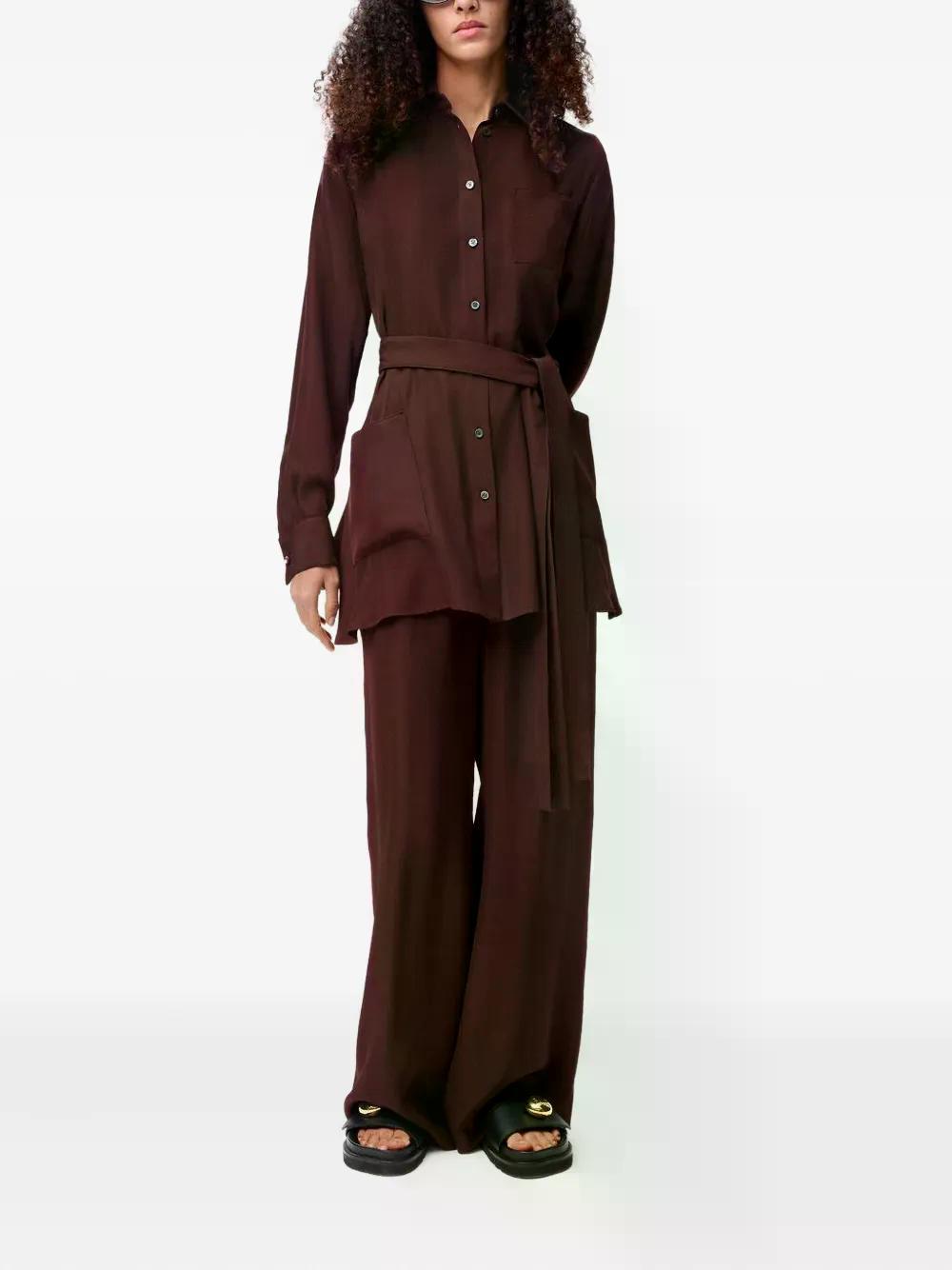 LOEWE Belted Silk Blouse