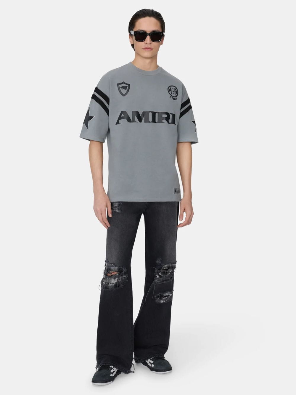 AMIRI Flannel Repair Baggy Jeans