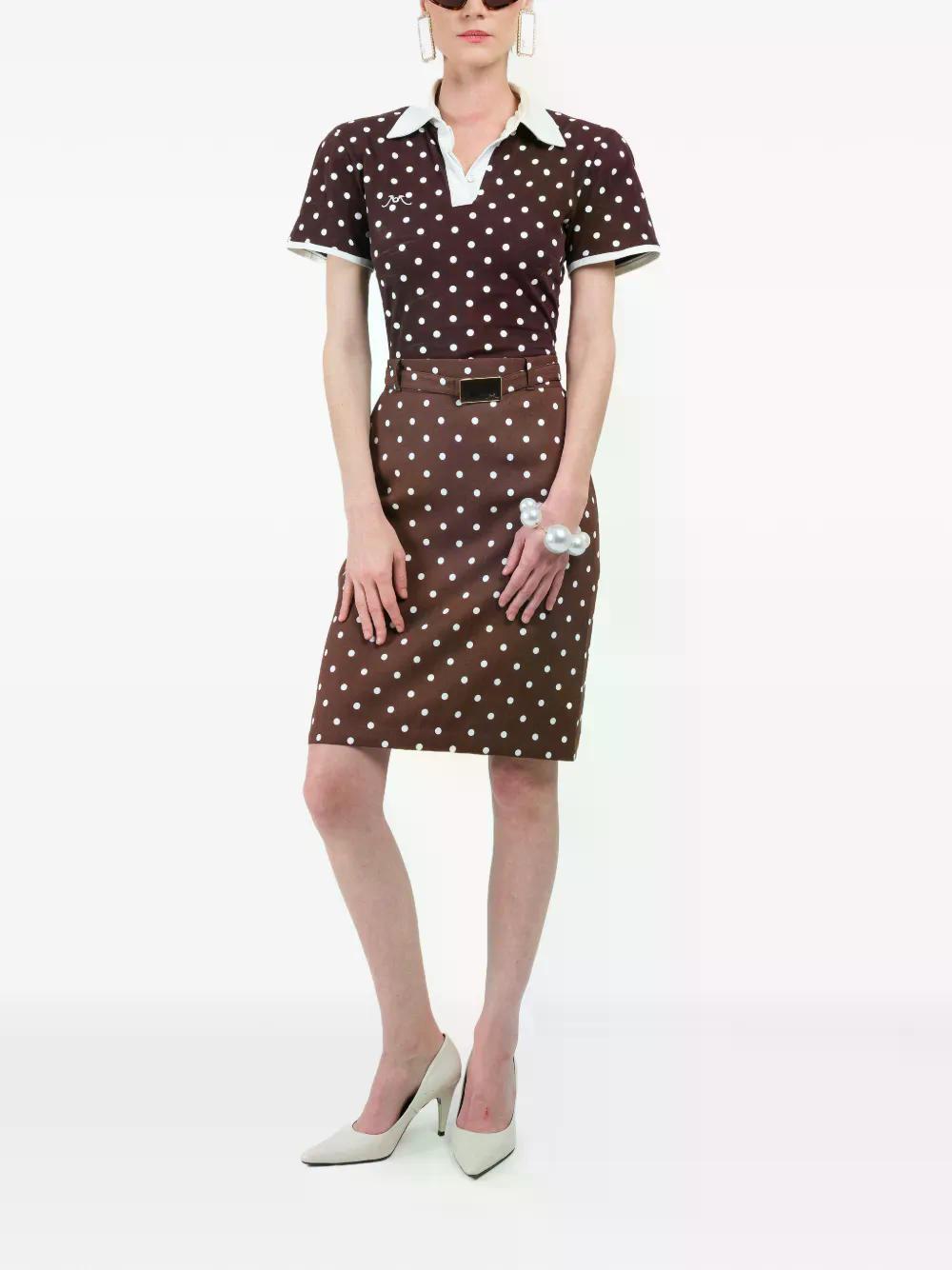 ROWEN ROSE Polka Dot Polo