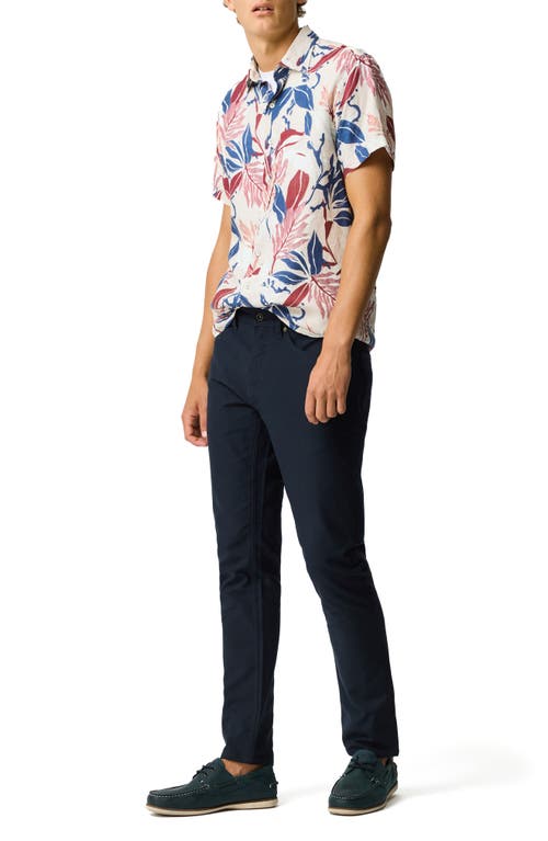 RODD & GUNN saltwater creek sports fit botanic print short sleeve linen button-up shirt