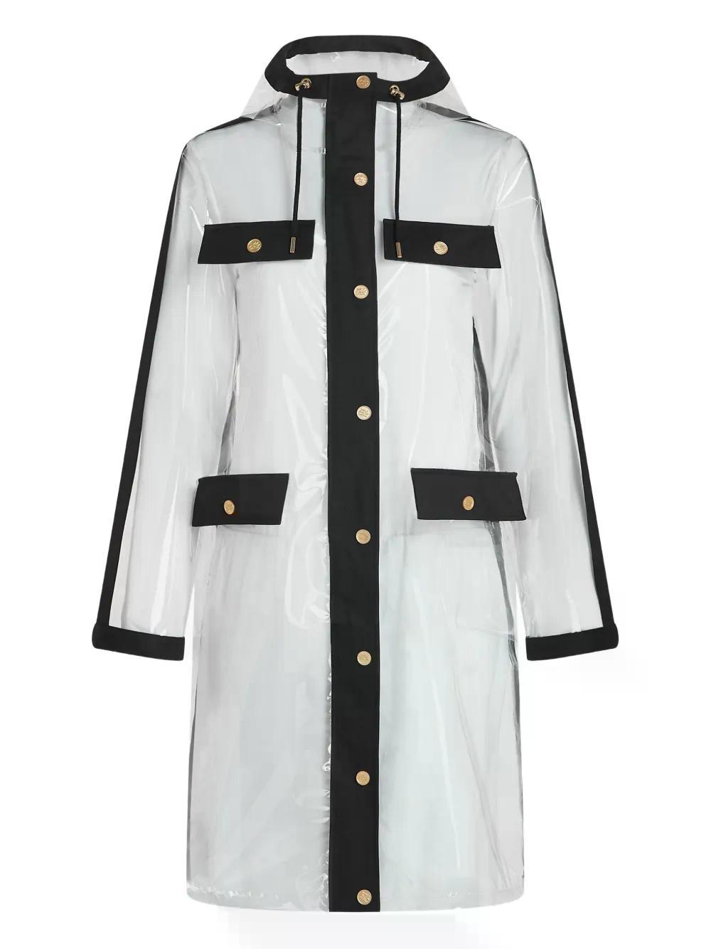 KARL LAGERFELD Pockets Hooded Raincoat