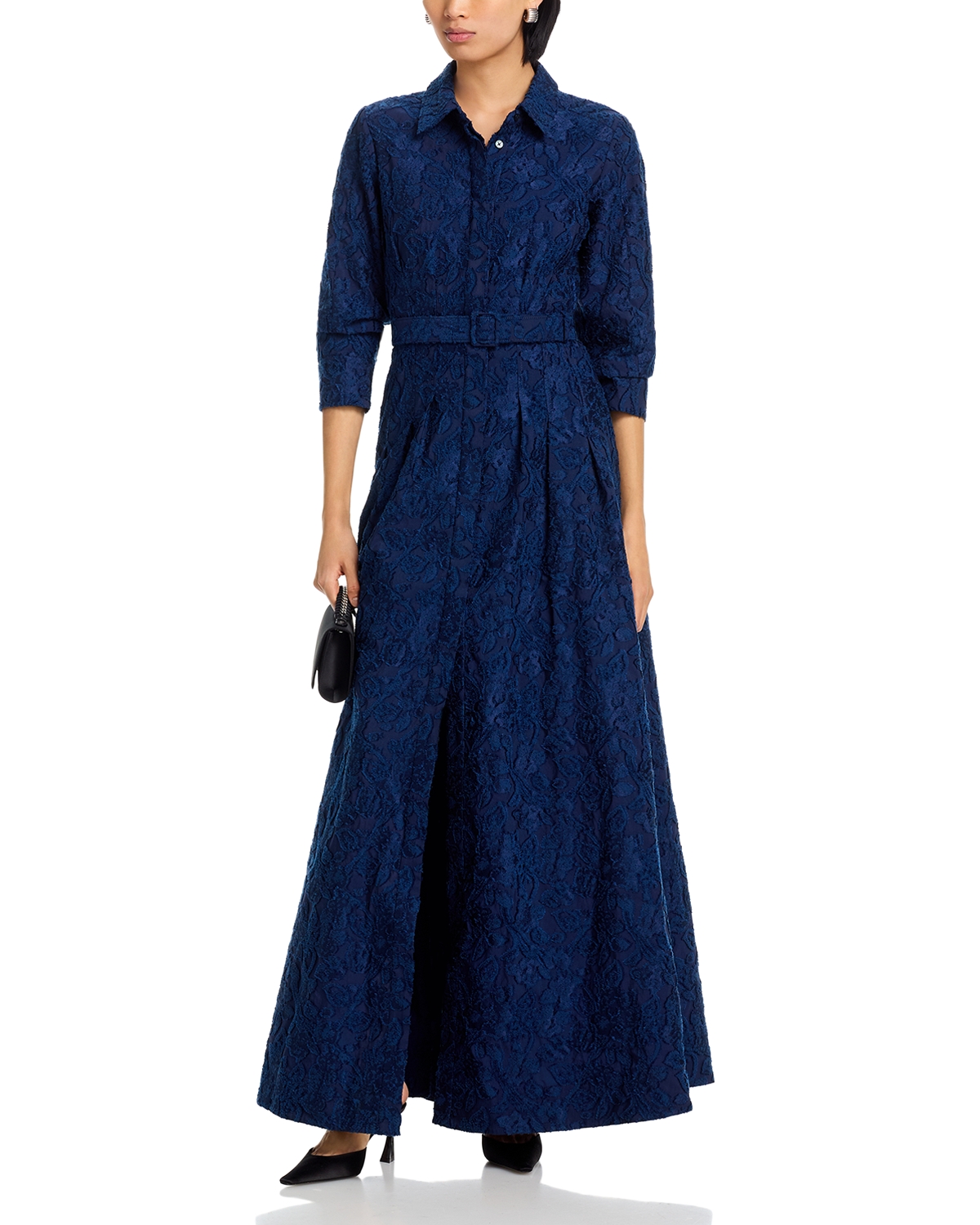 SIMKHAI Courtney Lace Belted Gown
