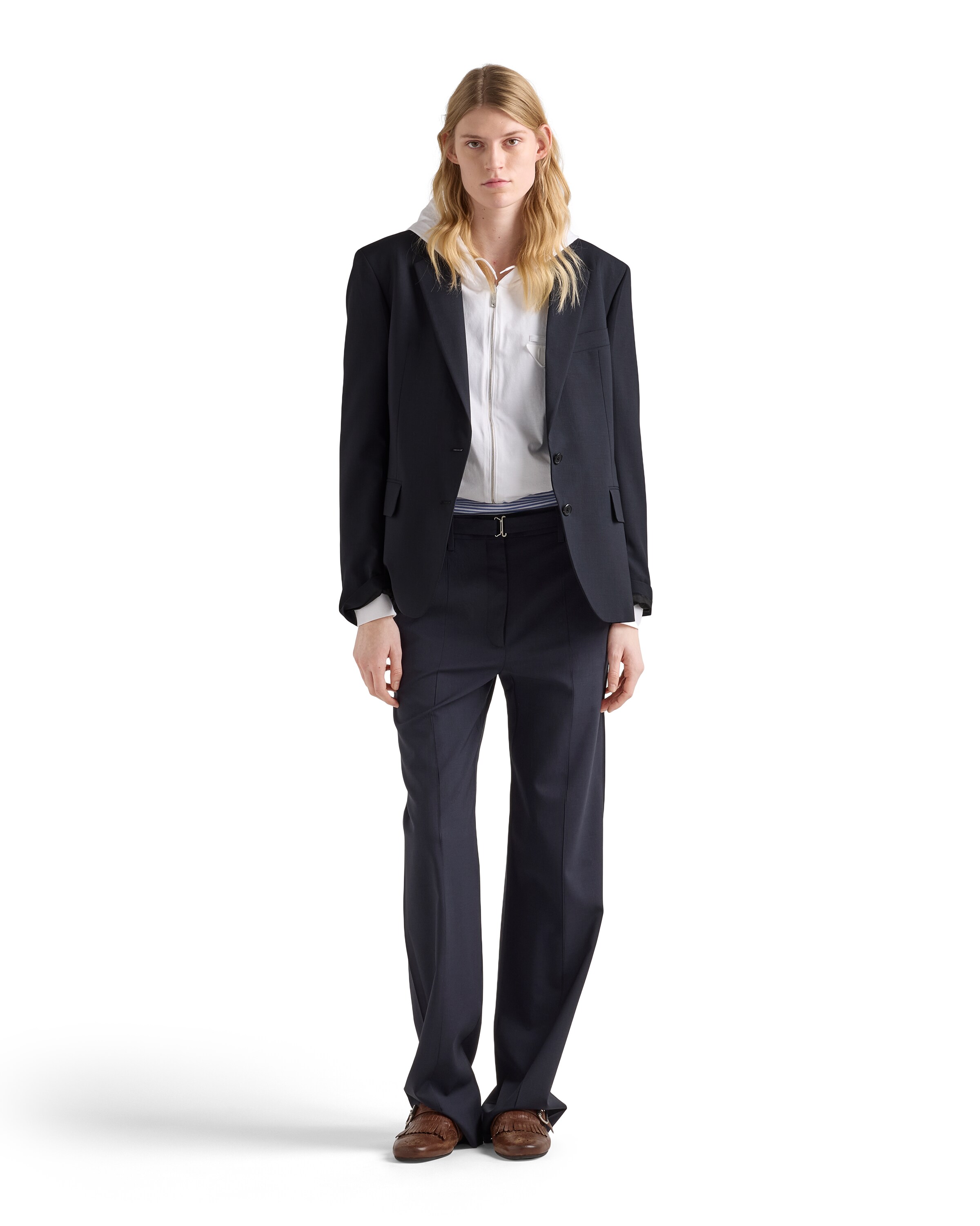 PRADA Single-Breasted Wool Jacket