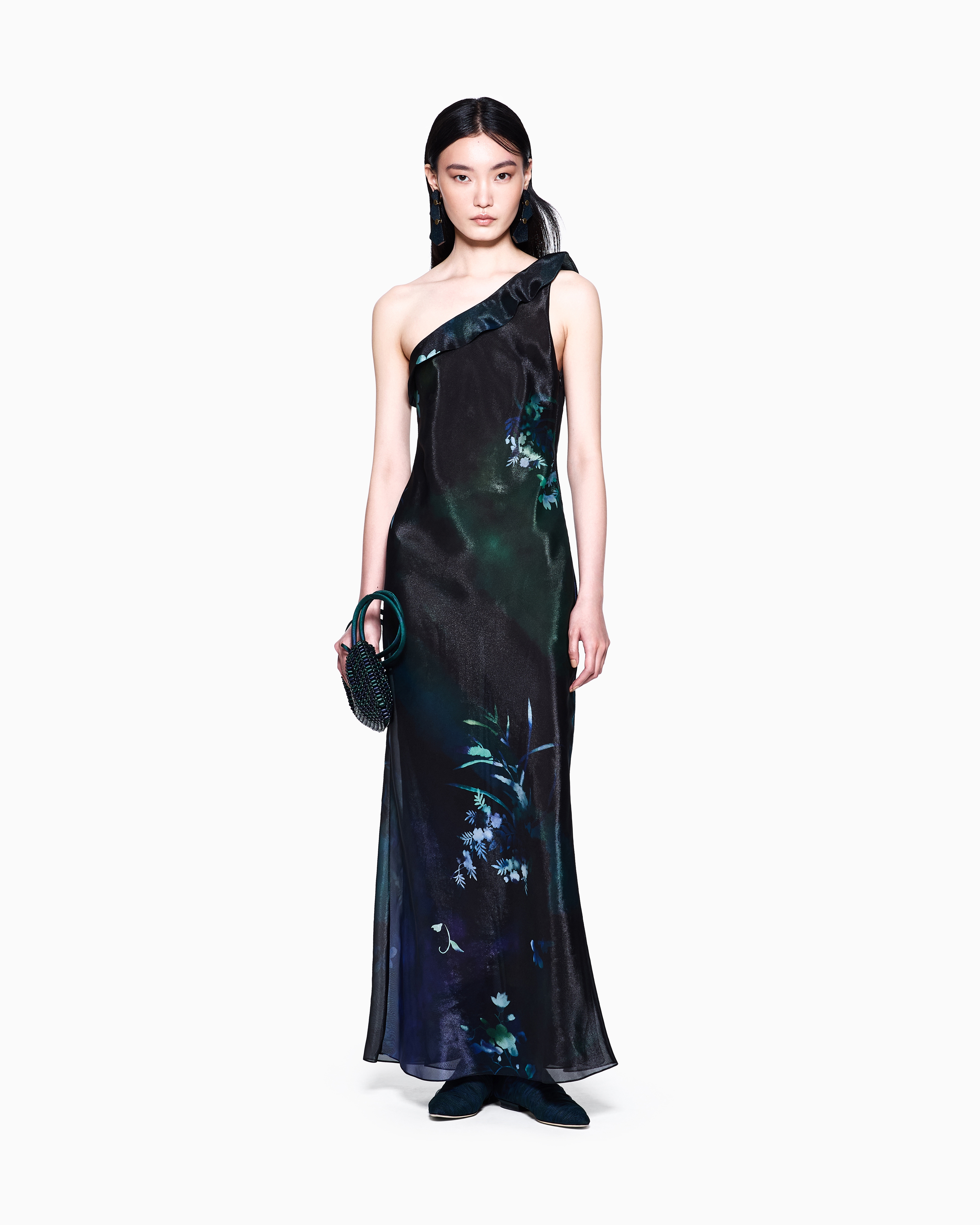 GIORGIO ARMANI GIORGIO ARMANI Long Dress in Printed Silk Organza
