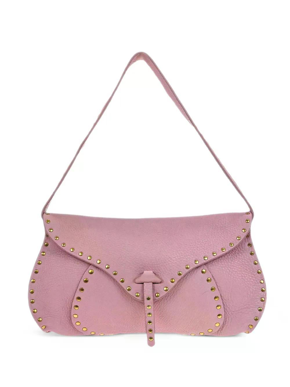Celine 1990-2000s Studded Shoulder Bag - Pink | Editorialist