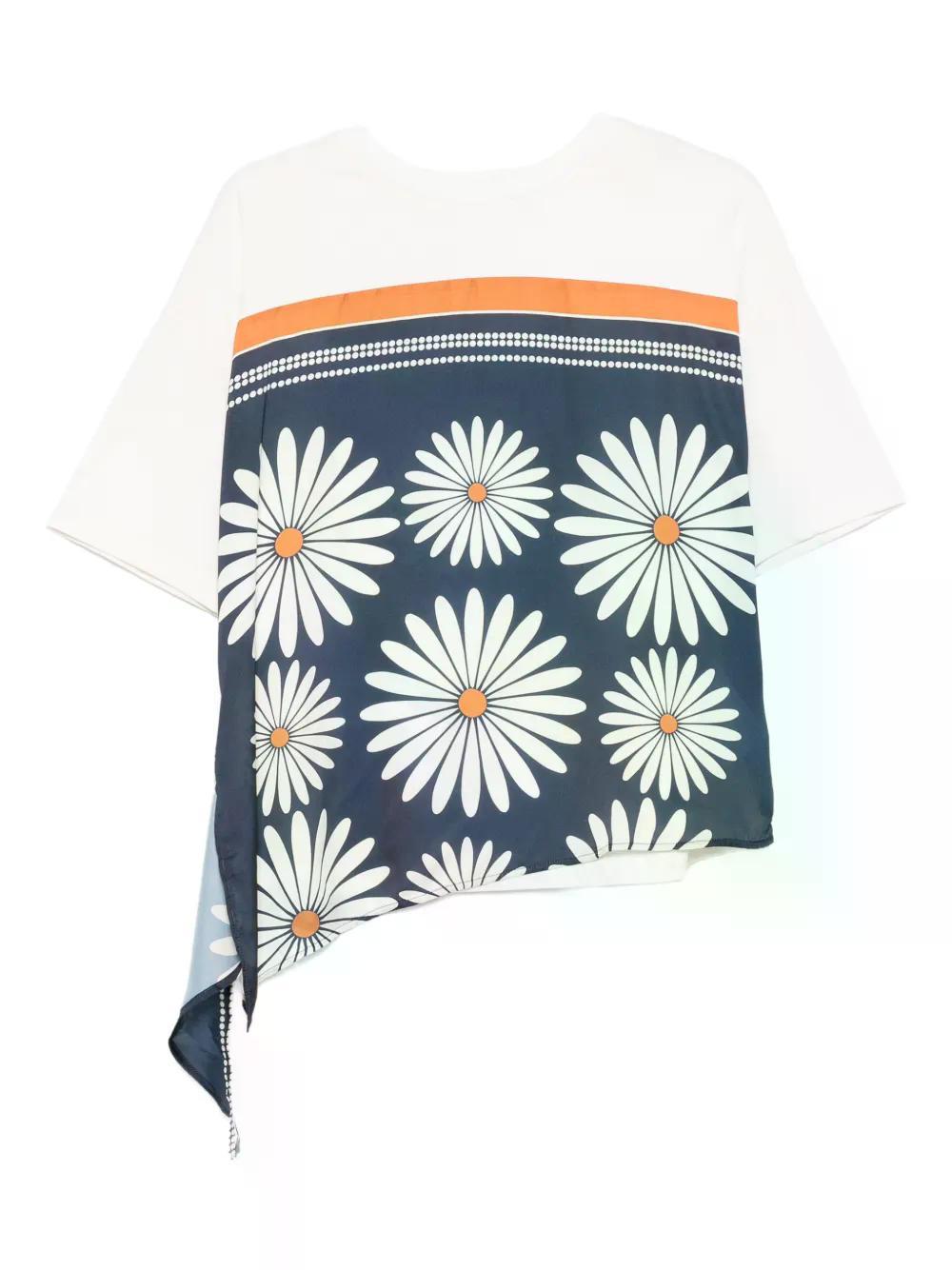 SANDRO Sandro Scarf Print T-shirt