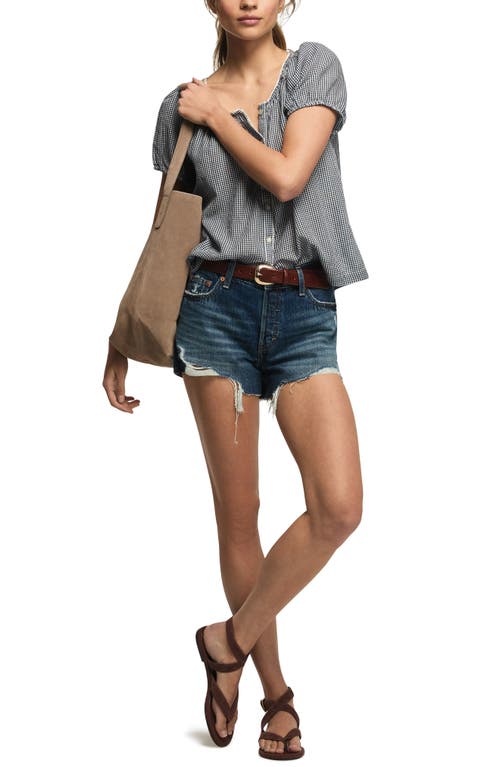 LUCKY BRAND High-Waist Denim Mom Shorts