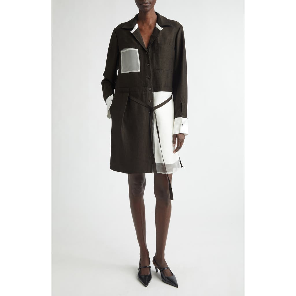 JASON WU Jason Wu Collection Soft Suiting Collage Shirtdress