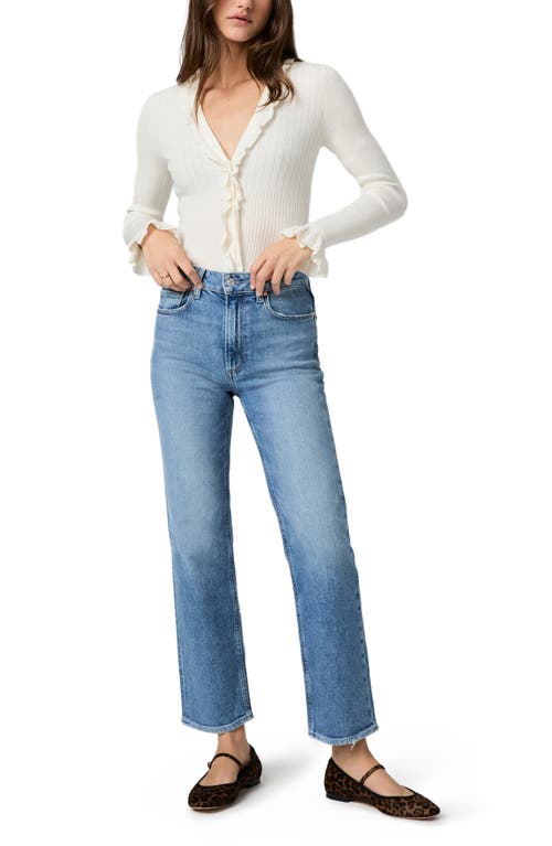 PAIGE High Waist Ankle Straight Leg Jeans