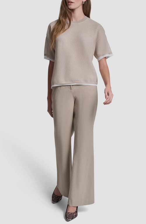 DKNY Boxy Mesh Overlay Top