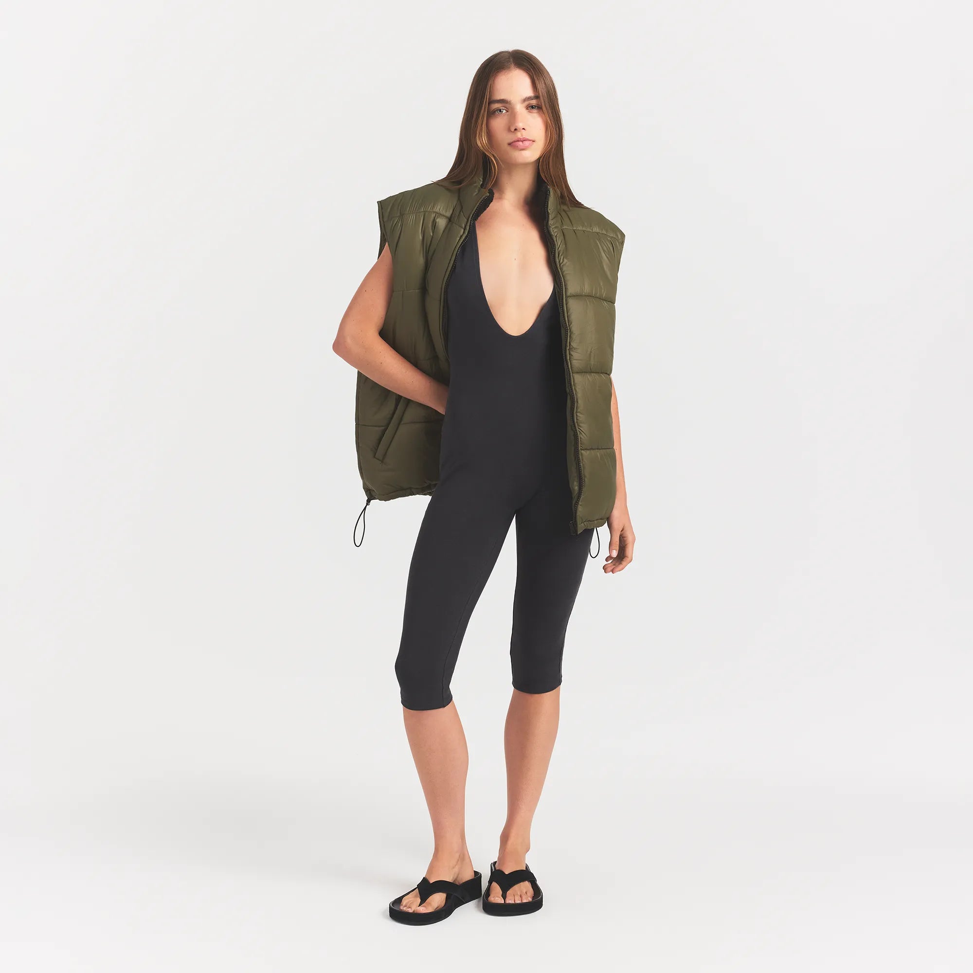 SKIMS Oversized Lightweight Puffer Vest