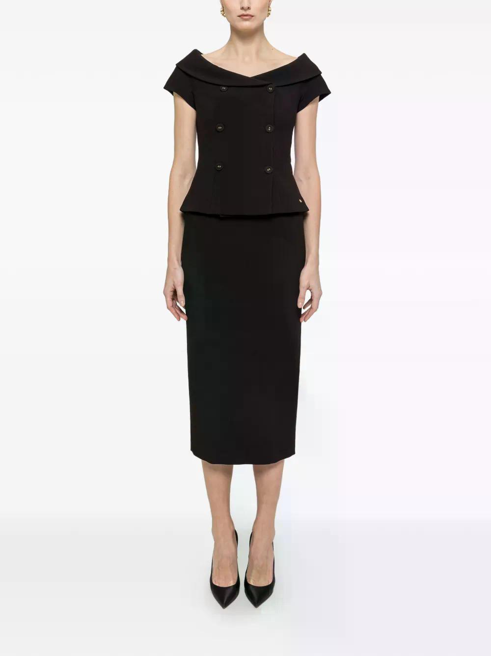 NISSA Off-Shoulder Fitted Blouse