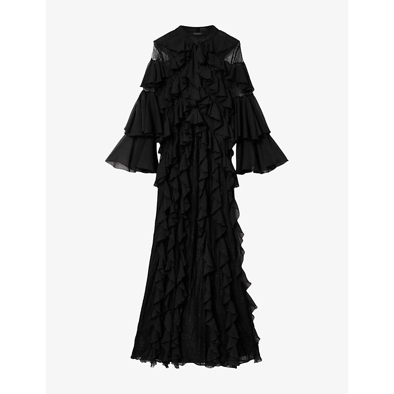 Allsaints Mina A-Line Maxi Dress - Ella Black | Editorialist